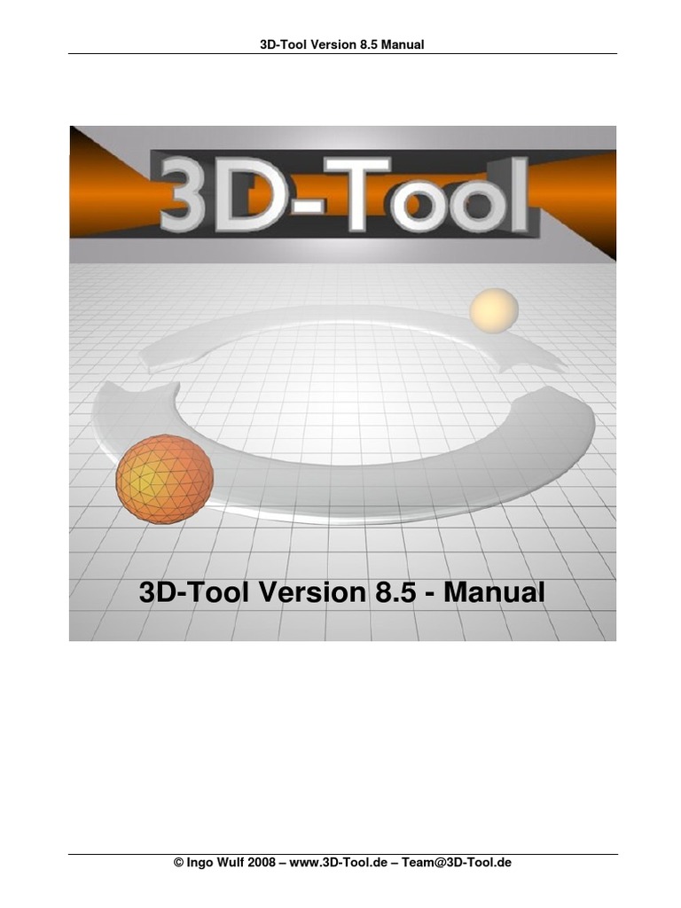 3D ToolV85 Manual | PDF | 2 D Computer Graphics | 3 D Computer Graphics