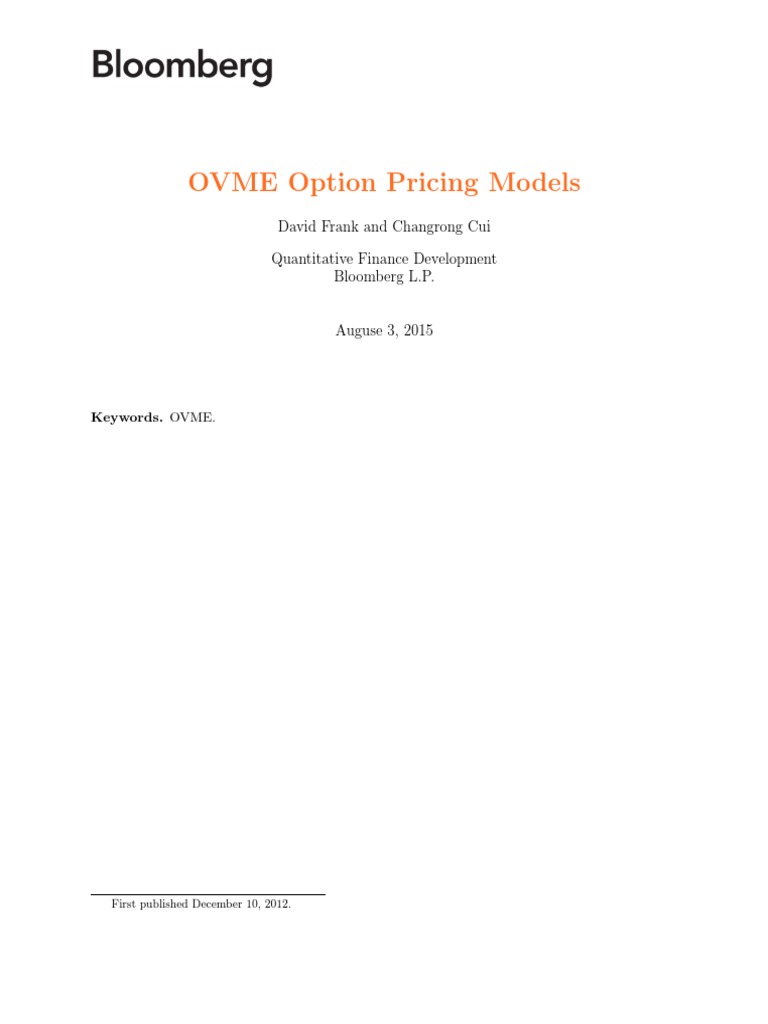 BS Models | PDF | Black–Scholes Model | Option (Finance)