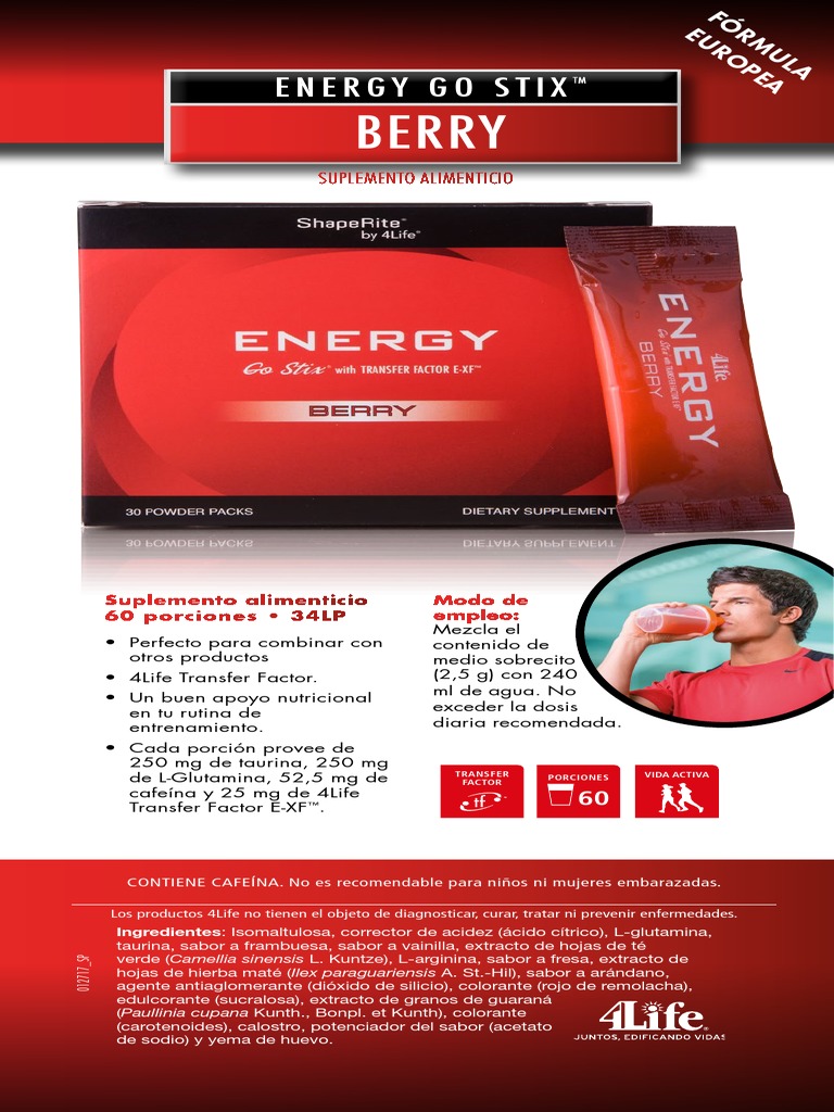 4life Recursos ES Ciencia Flyer Producto Energy | PDF | Comida y bebida ...