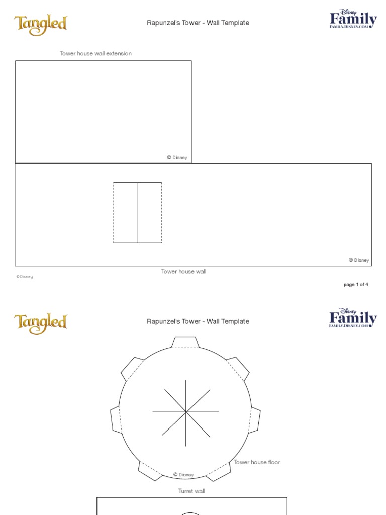 Rapunzel's Tower - Wall Template | PDF