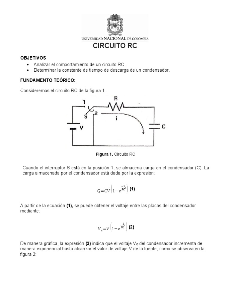Circuito RC | PDF | Condensador | voltaje