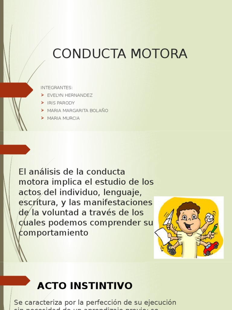 Conducta Motora | PDF | Comportamiento | Medicina CLINICA