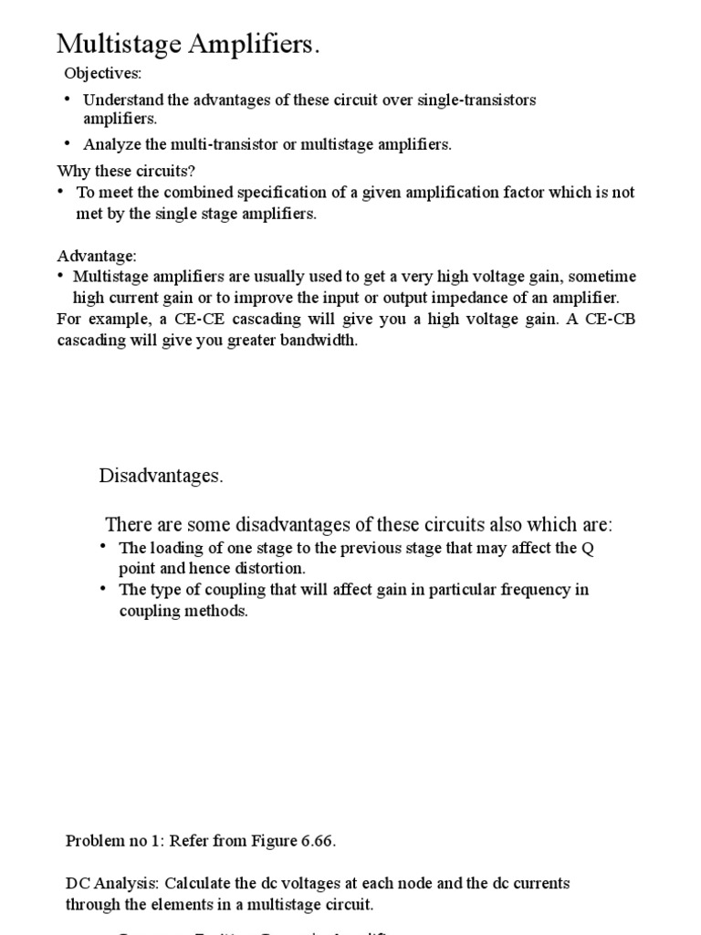 Multistage Amplifiers | PDF