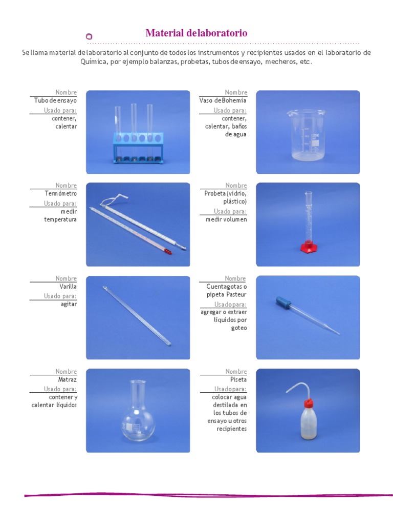 Material de Laboratorio | PDF | Equipo de laboratorio | Laboratorios