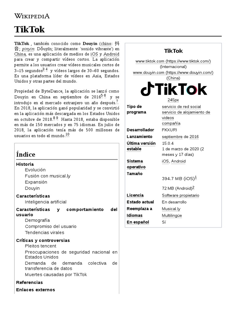 Tik Tok | PDF | Software móvil | Servicio de redes sociales