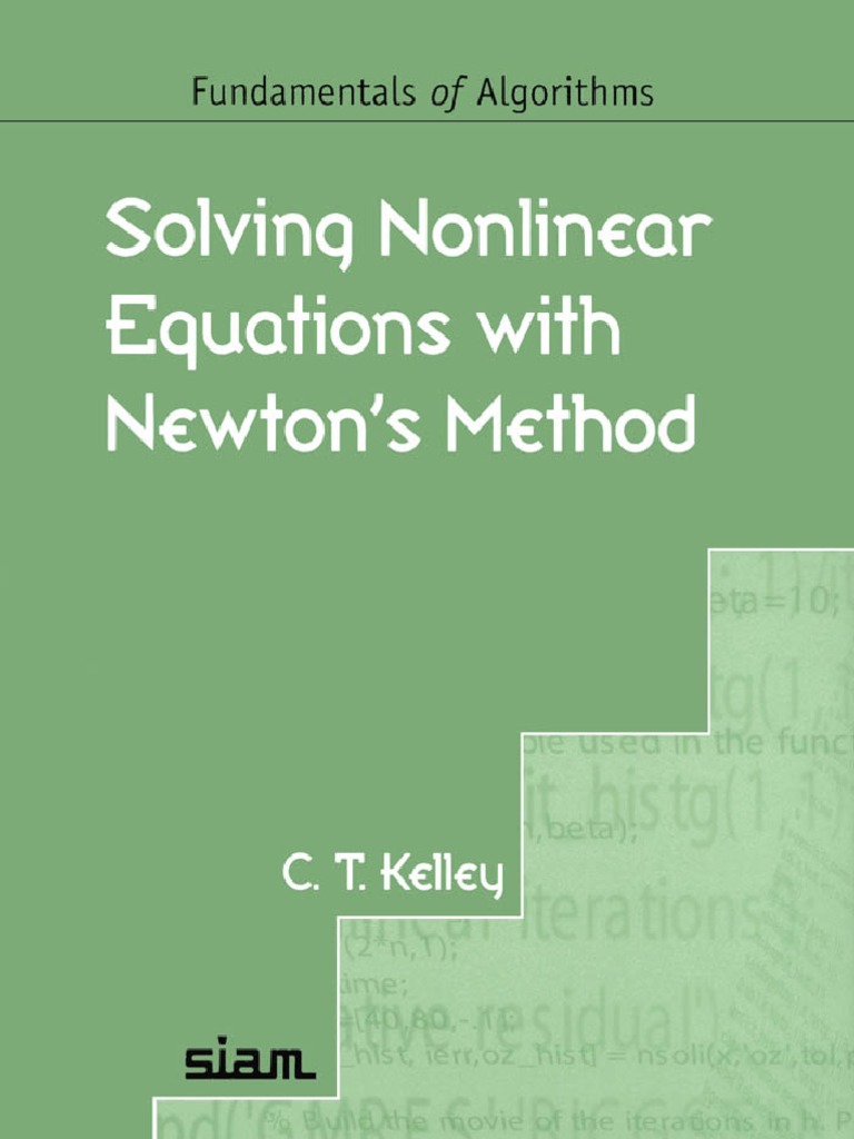 Solving Nonlinear Equations With Newton's Method | PDF | Mathematical Relations | Mathematical ...