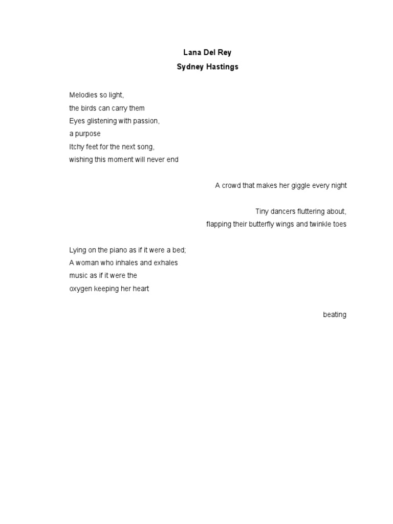 298 Lana Del Rey | PDF | Poetry | Classics