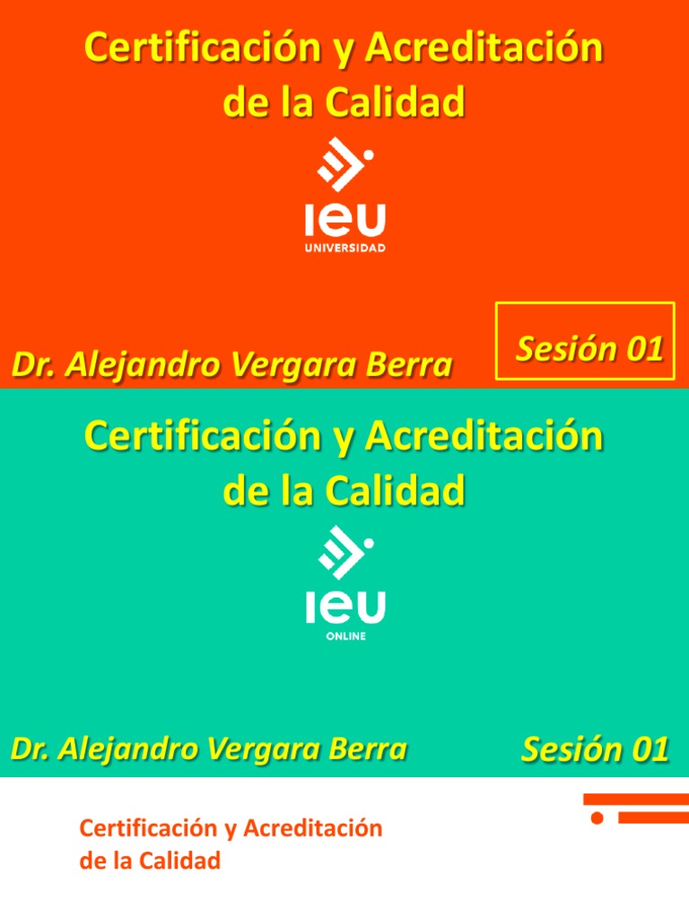 01 PRESENCIAL. Cert. y Acred. de La Calidad. IEU | PDF | Hospital ...