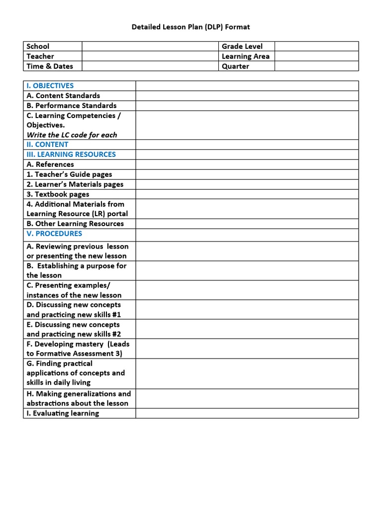 I. Objectives: Write The LC Code For Each | PDF | Lesson Plan | Learning