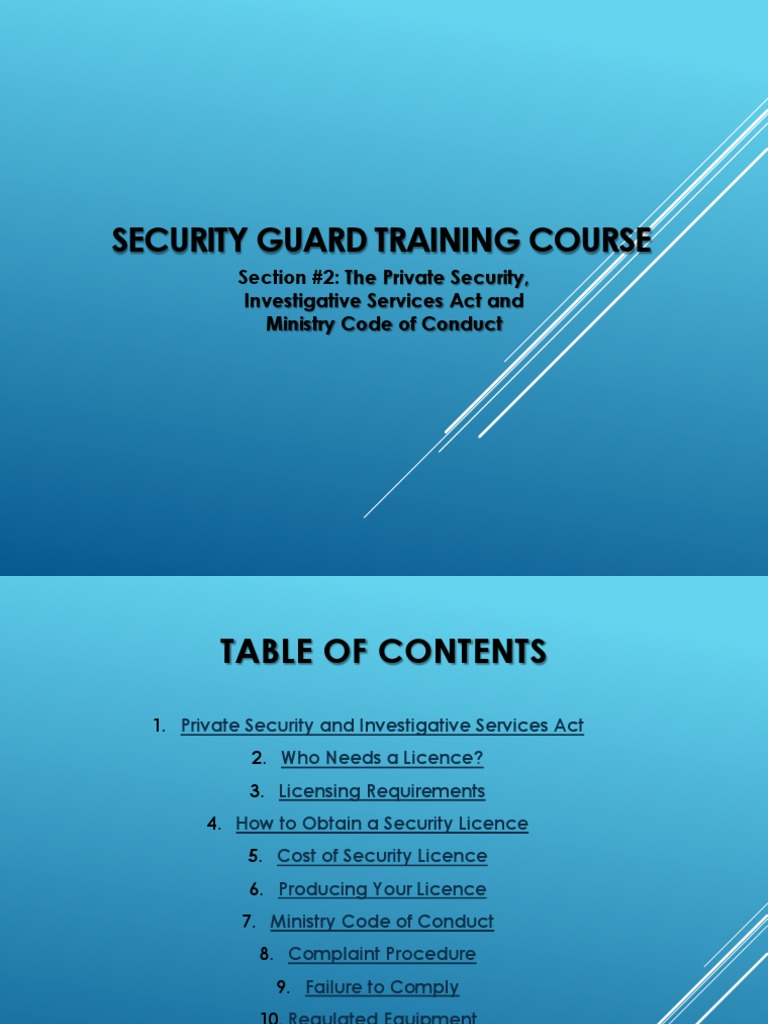 Section2 PSISA | Download Free PDF | Security Guard | Private Investigator