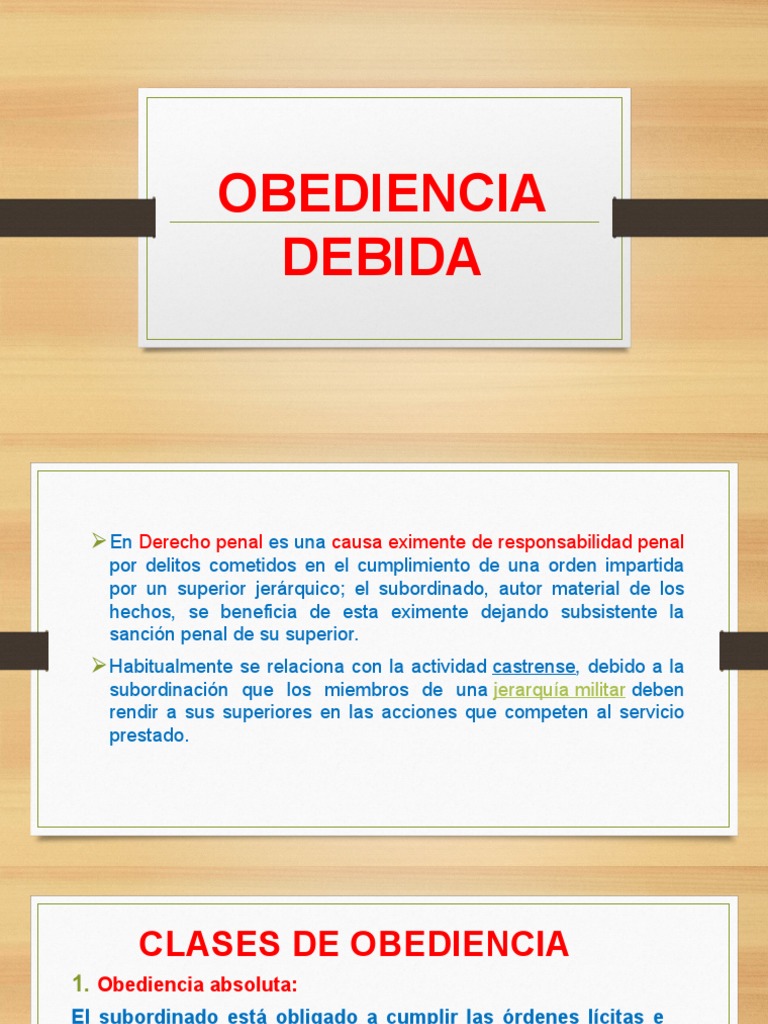 Obediencia Debida Pdf Derecho Penal Crimen Y Violencia