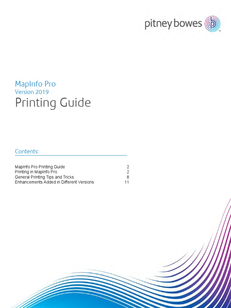 Mapinfo Pro v2019 Printing Guide PDF | PDF | Page Layout | Printer ...