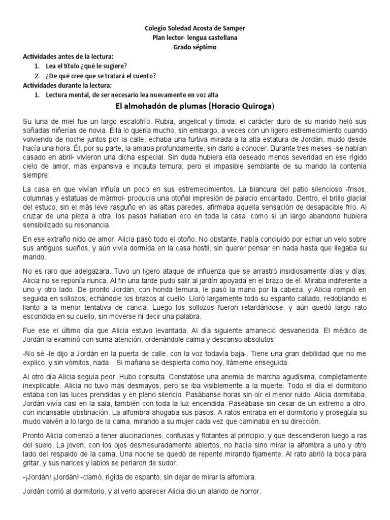 Plan Lector Grado Octavo | PDF