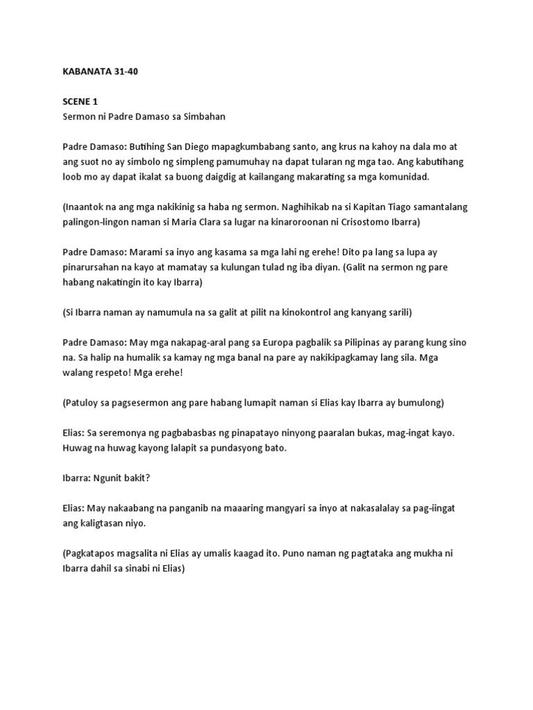 Kabanata 31-40 | PDF