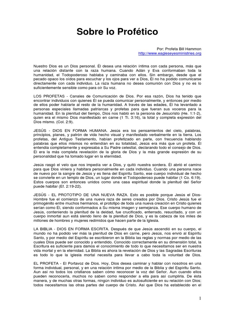 Todo Sobre Lo Profetico | PDF | Profeta | Profecía