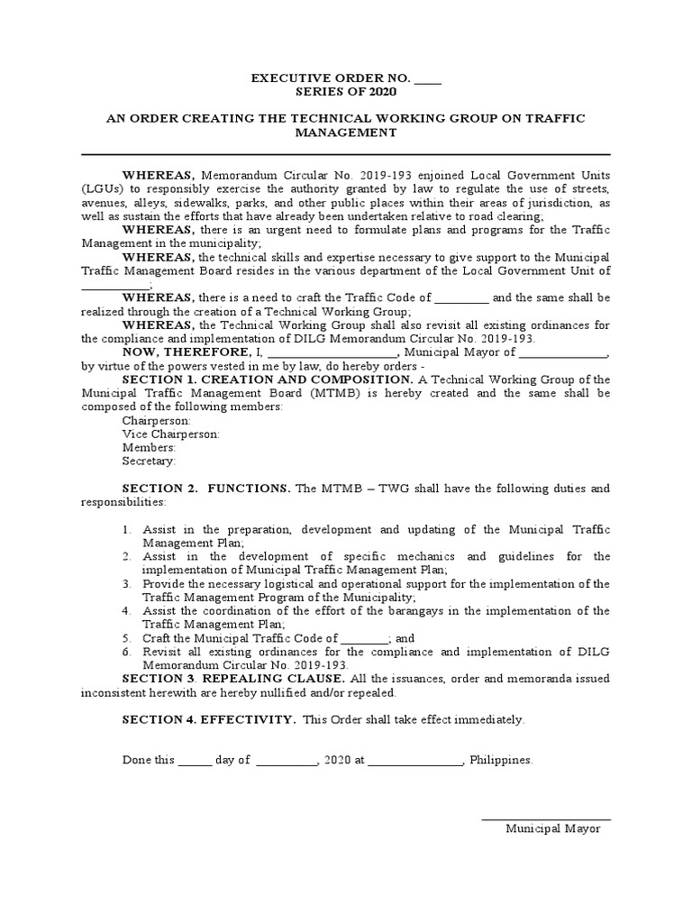 Technical Working Group on Traffic Management | PDF | Social ...