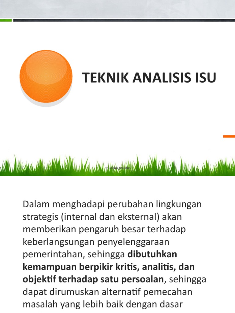 Teknik Analisis Isu | PDF