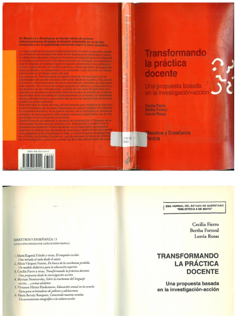 Fierro, Cecilia - Transformando La Práctica Docente PDF | PDF