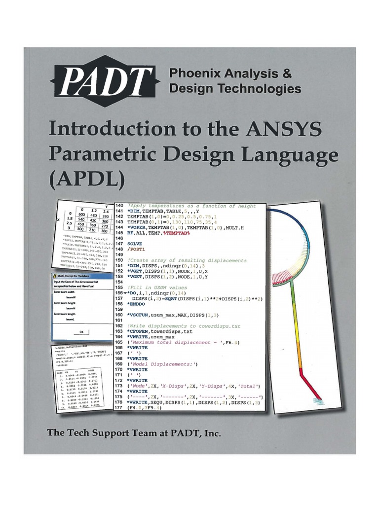 Introduction To The Ansys Parametric Design Language Apdl PDF | PDF