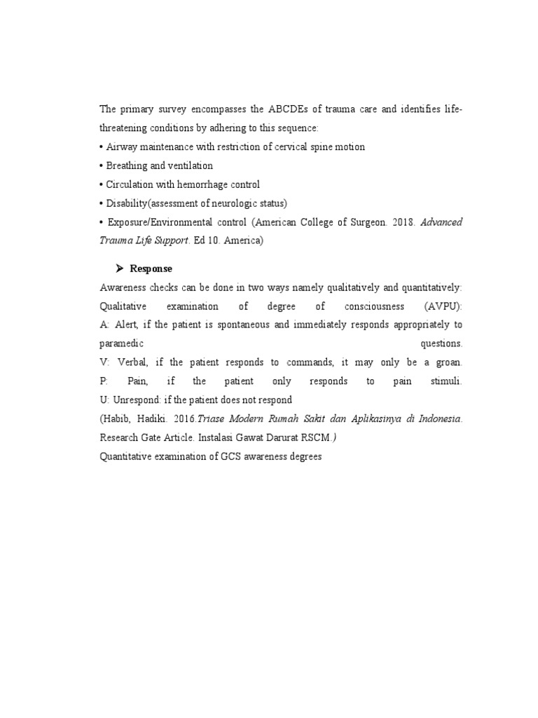 The Primary Survey | PDF | Medical Emergencies | Physiology
