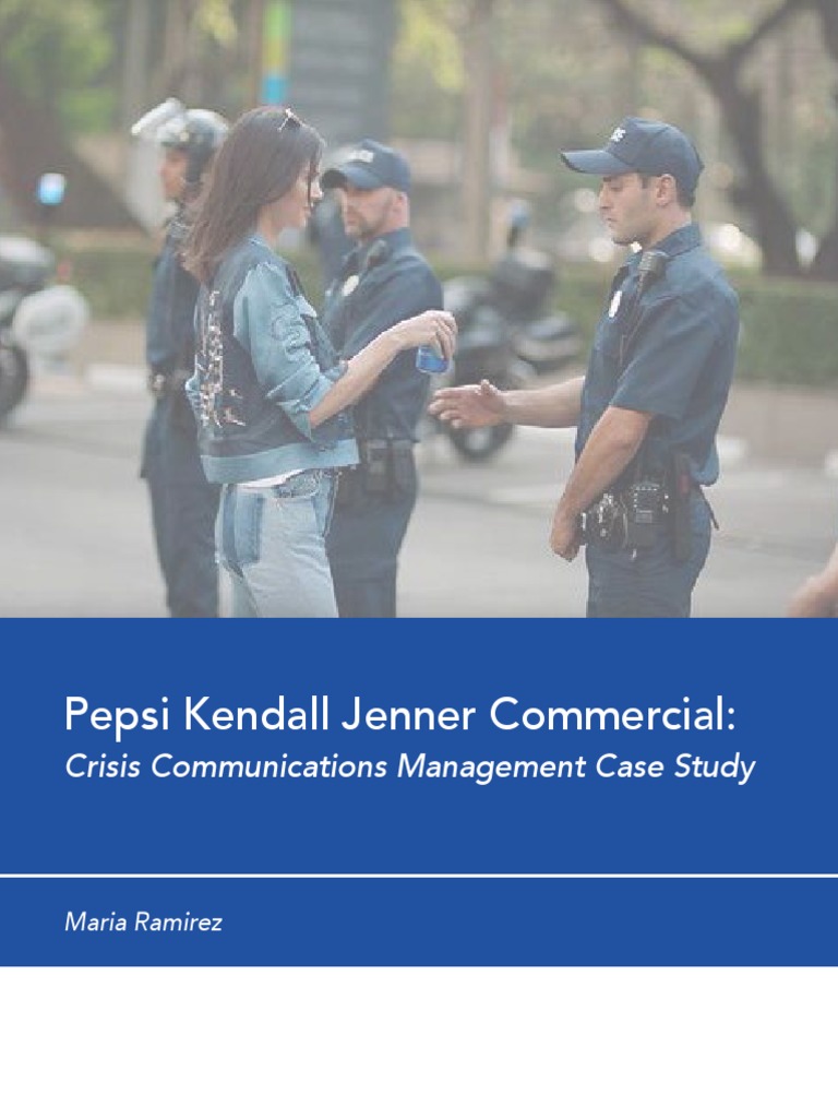 Com 312 - Pepsi Case Study | PDF | Pepsi Co | Crisis Management