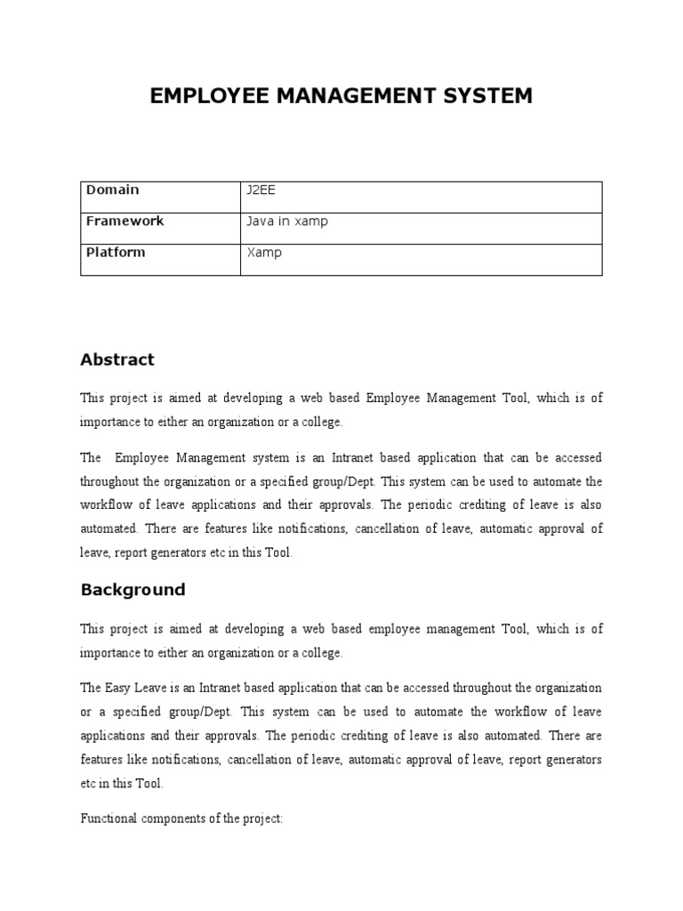 Employee Management System | Download Free PDF | Web Application ...