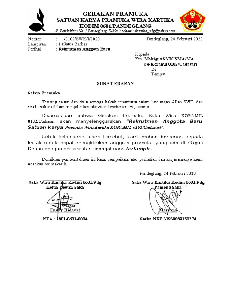 Contoh Surat Edaran | PDF