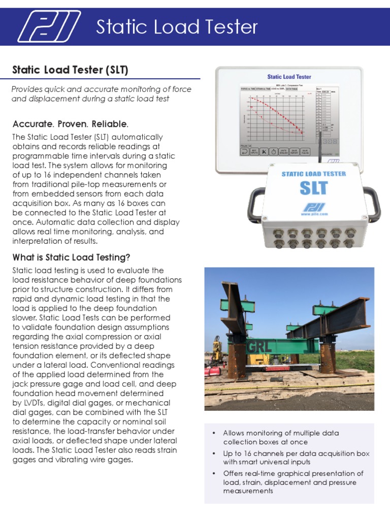 Static Load Tester (SLT) | PDF | Structural Load | Computing