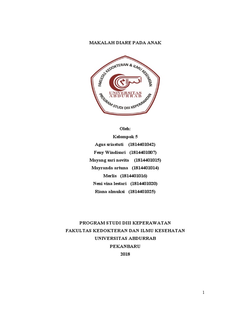 Makalah Diare Pada Anak | PDF