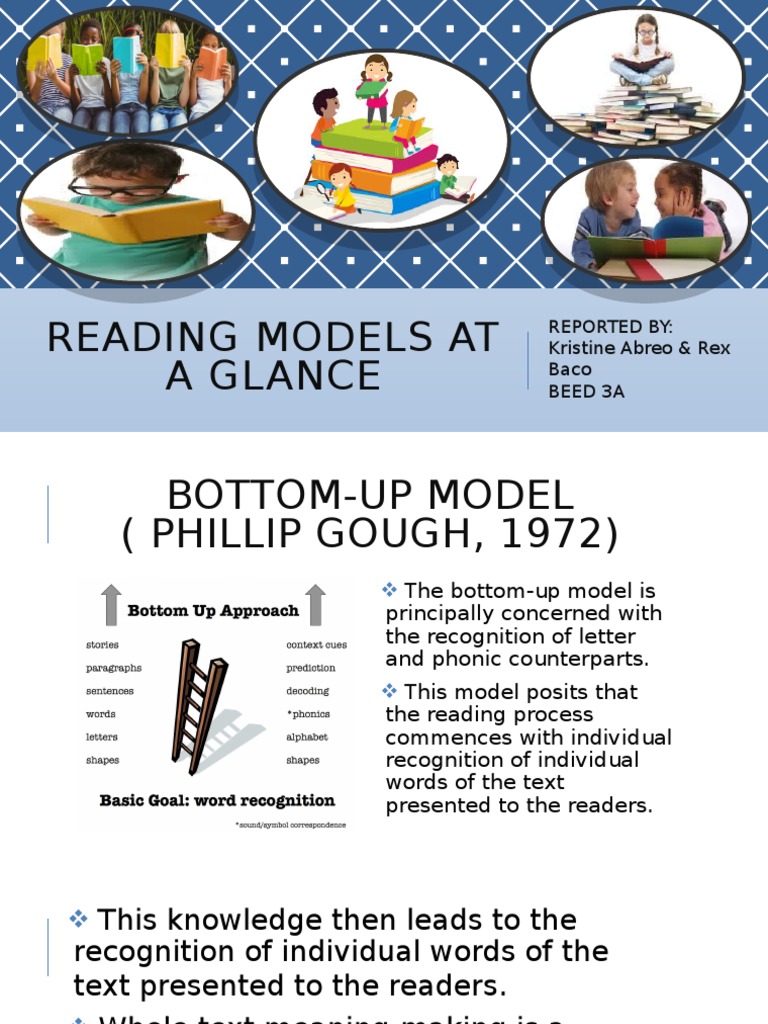 Reading Models AT A GLANCE | PDF | Top Down And Bottom Up Design | Speech