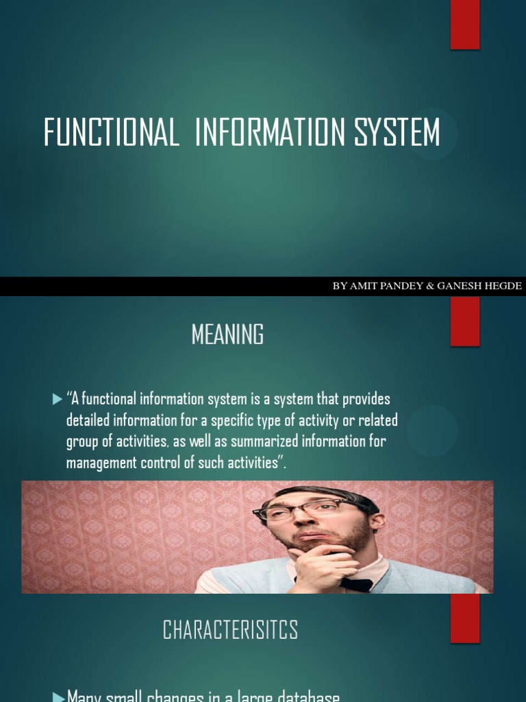 Functional Information System: by Amit Pandey & Ganesh Hegde | PDF | Information System ...