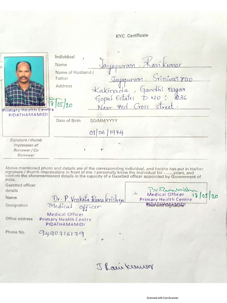 KYC Certificate - 1 | PDF