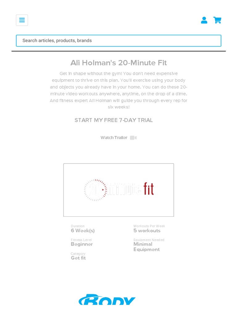 Ali Holman's 20-Minute Fit | PDF | Physical Fitness | Wellness