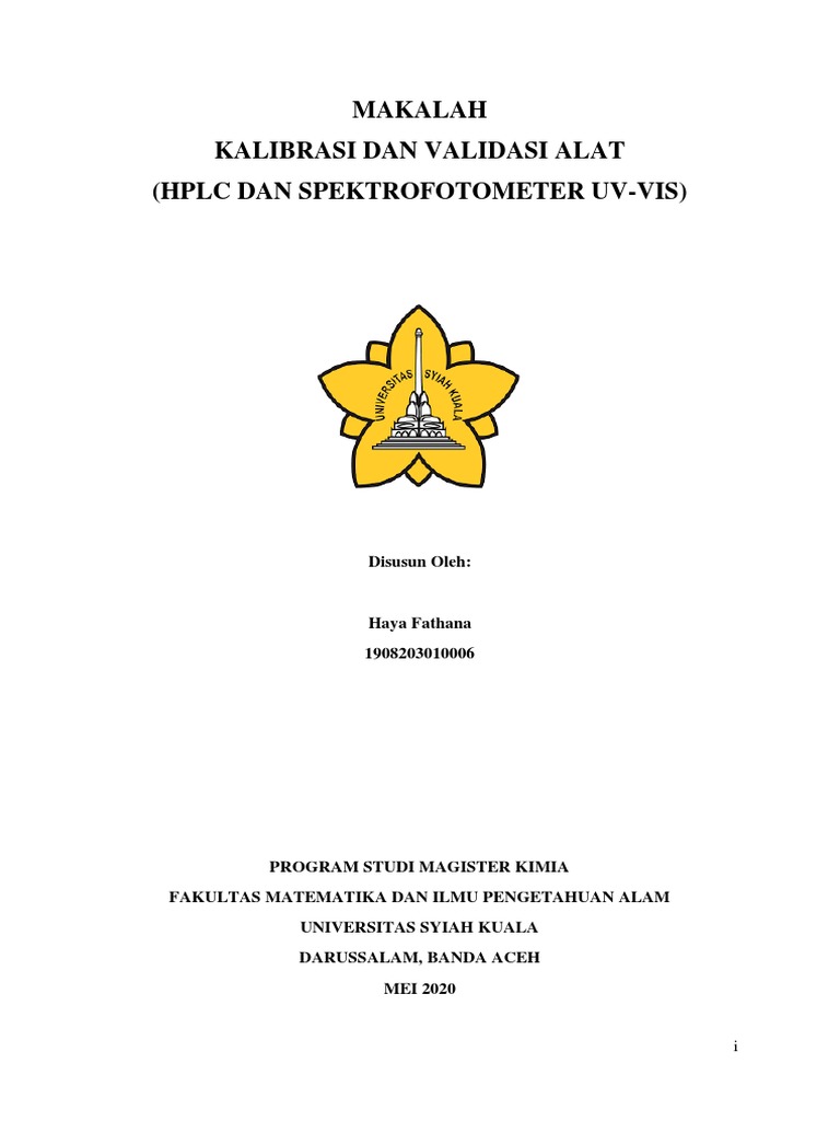 Kalibrasi dan Validasi HPLC & UV-Vis | PDF