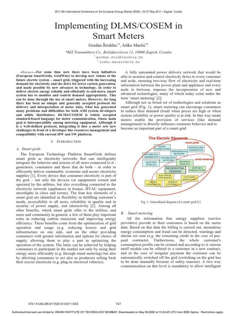Implementing DLMS/COSEM in Smart Meters: Gordan Štruklec, Joško Marši ...