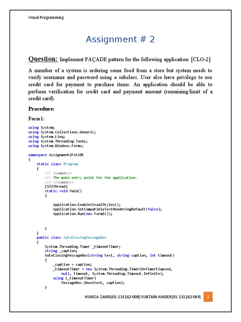 Assignment # 2: Procedure | PDF | Language Integrated Query | Computer Programming