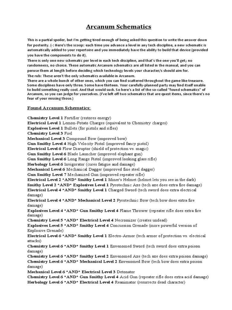 Arcanum Schematics | PDF | Gun | Military Technology