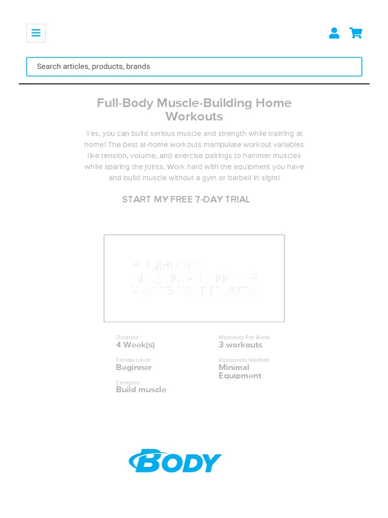 Full-Body Muscle-Building Home Workouts | PDF | Muscle | Business