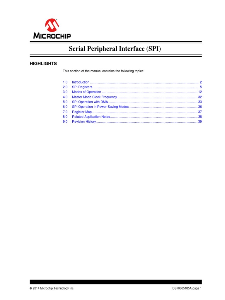 Serial Peripheral Interface (SPI) : Highlights | PDF | Digital Technology | Electrical Engineering