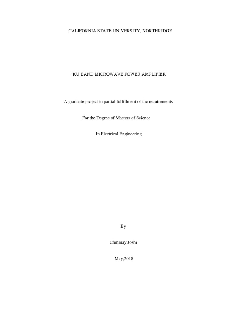 KU Band Microwave Power Amplifier Design | PDF | Amplifier | Electronics