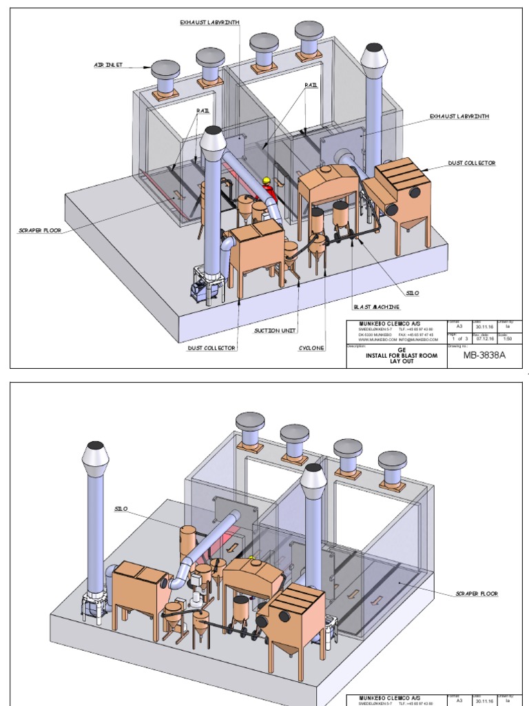 Exhaust Labyrinth: GE Install For Blast Room Lay Out | PDF | Cleaning ...