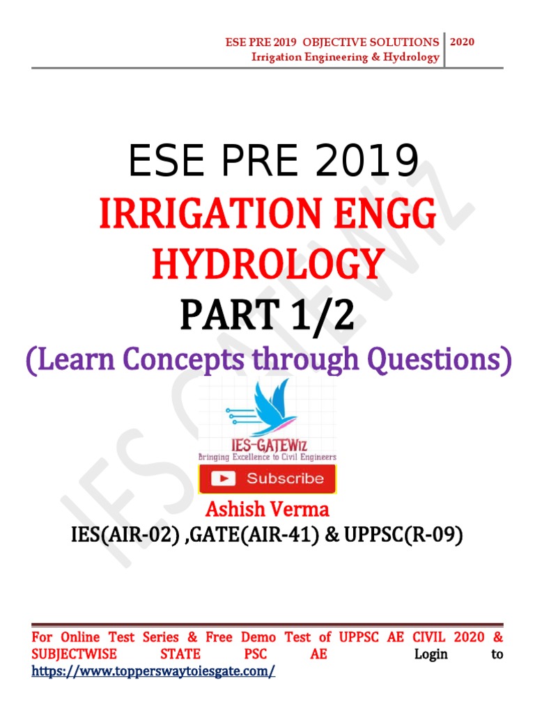 Ese Pre 2019 Irrigation | PDF | Hydrology | Soft Matter