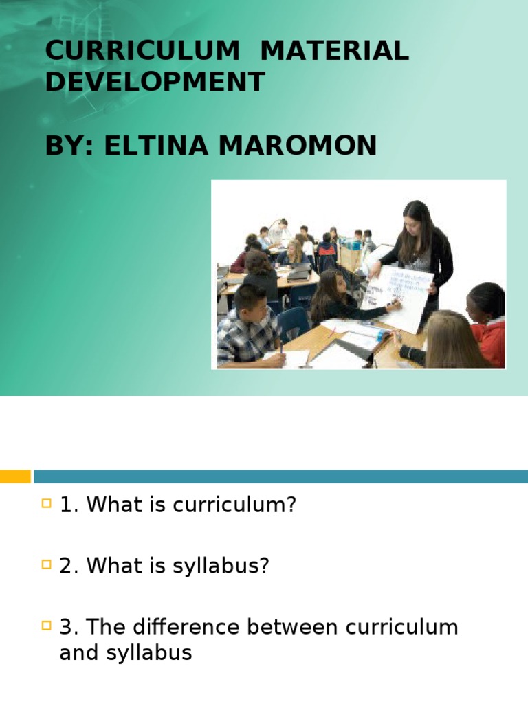 Curriculum Material Development By: Eltina Maromon | PDF | Career & Growth | Language Arts ...