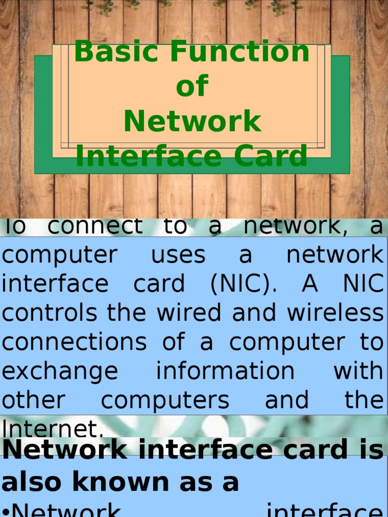 Basic Function of NIC | PDF