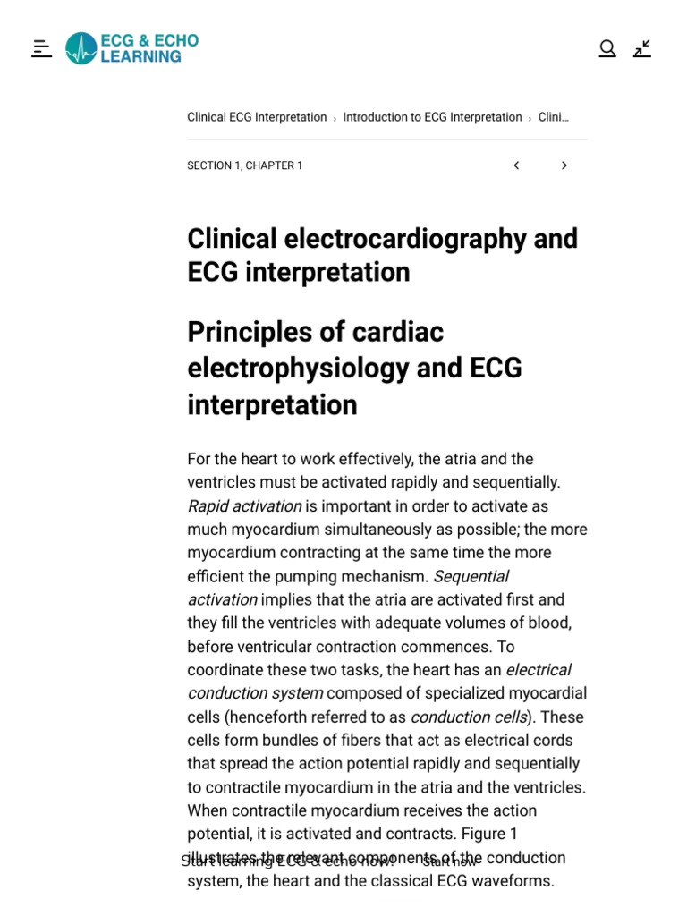 Clinical Electrocardiography and ECG Interpretation - ECG & ECHO | PDF ...