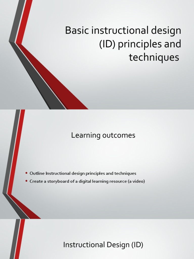 Instructional Design Principles & Storyboarding | PDF