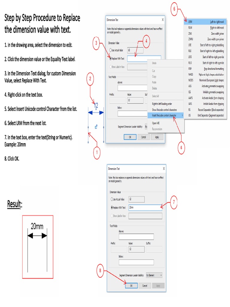 Revit Dimension Value Replace With Text | PDF