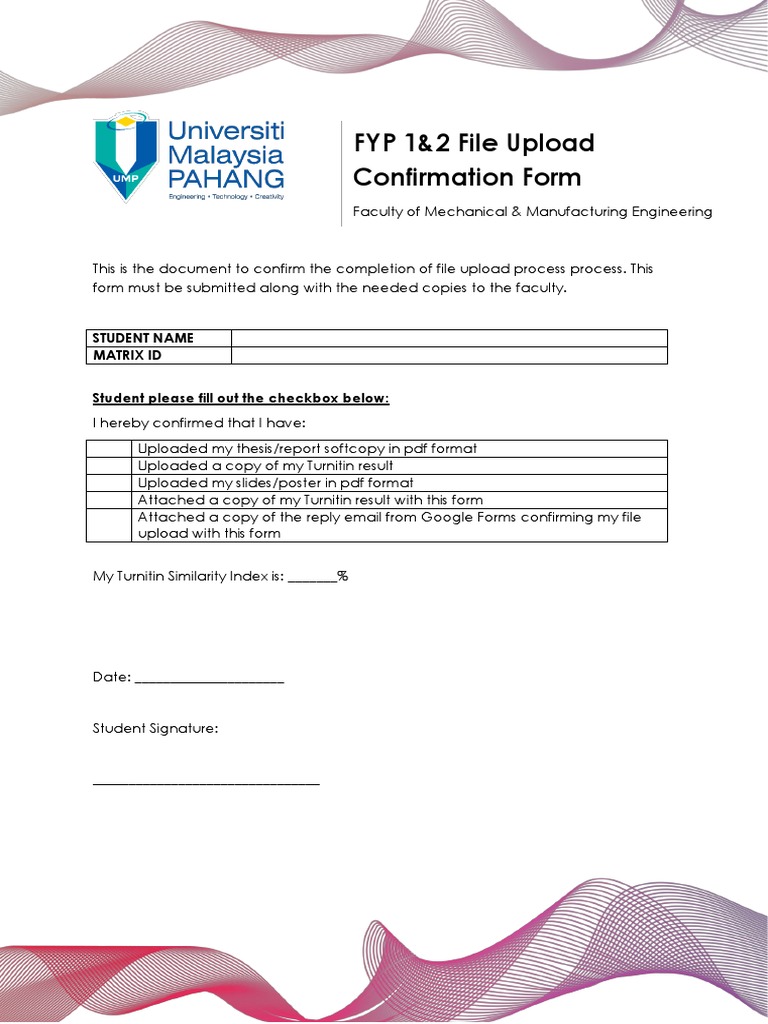 Form G - File Upload Confirmation Form | PDF
