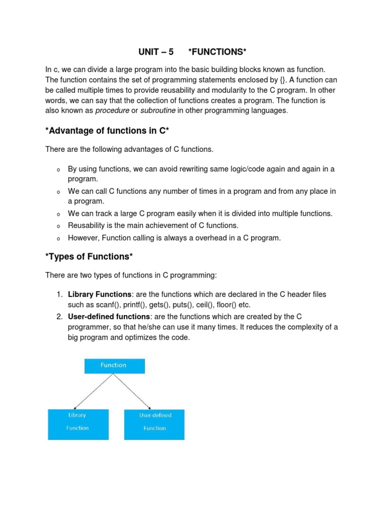 C Language | PDF | Parameter (Computer Programming) | Subroutine C Language | PDF | Parameter (Computer Programming) | Subroutine