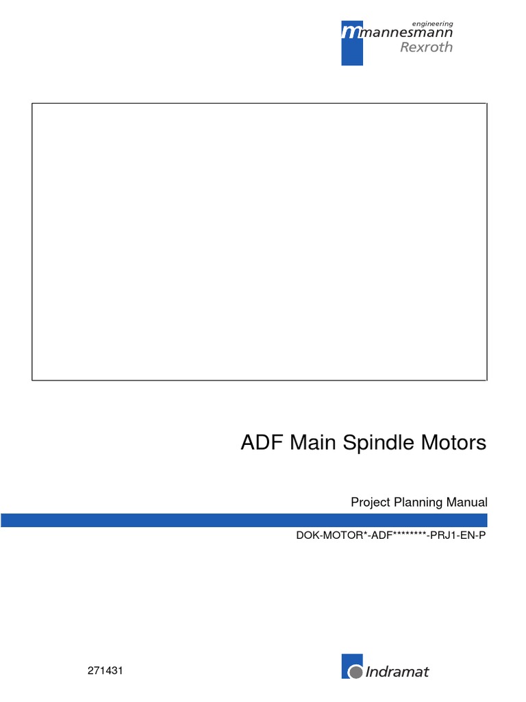 ADF Main Spindle Motors: Rexroth | PDF | Electric Motor | Bearing ...